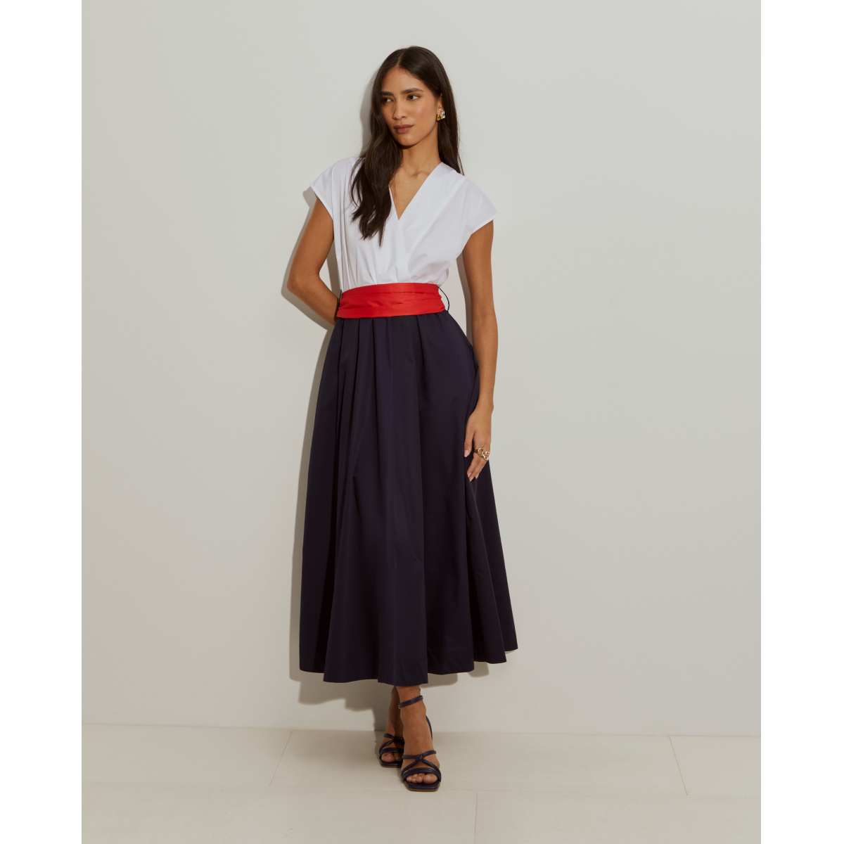 Tricolor long dress - LP005937_599 | LION OF PORCHES