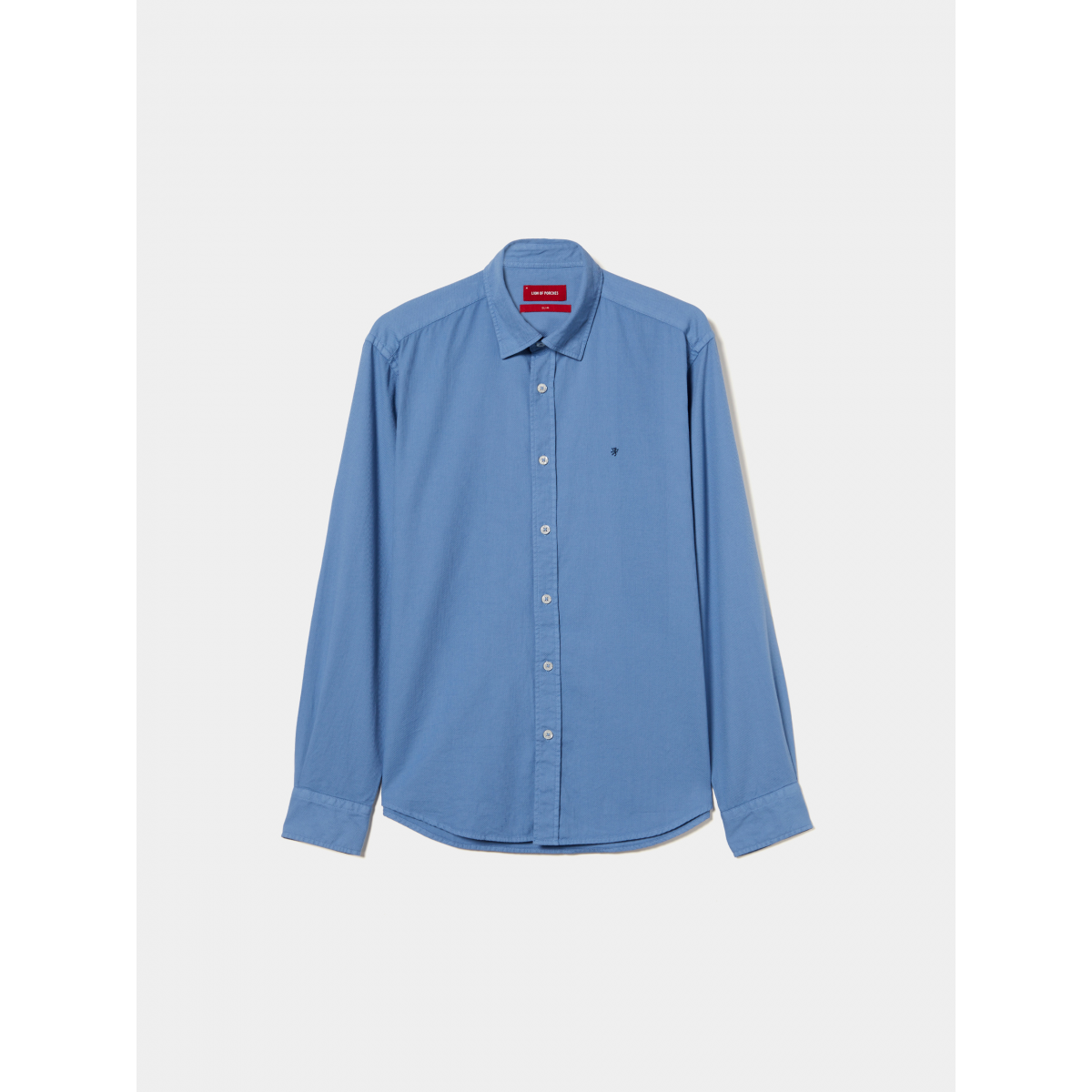 Slim fit cotton garment dye shirt - LP004120_550 | LION OF PORCHES