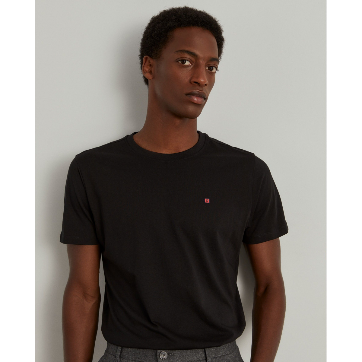 Basic cotton t-shirt - LP004527V01_999 - LION OF PORCHES