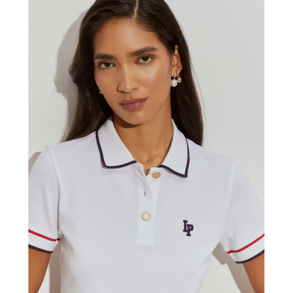 Striped cotton polo - LP006033_001 | LION OF PORCHES
