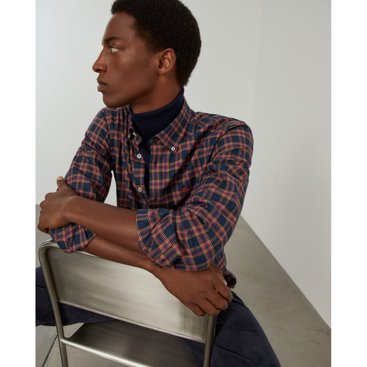 Regular fit plaid shirt - LP004846_350 - LION OF PORCHES