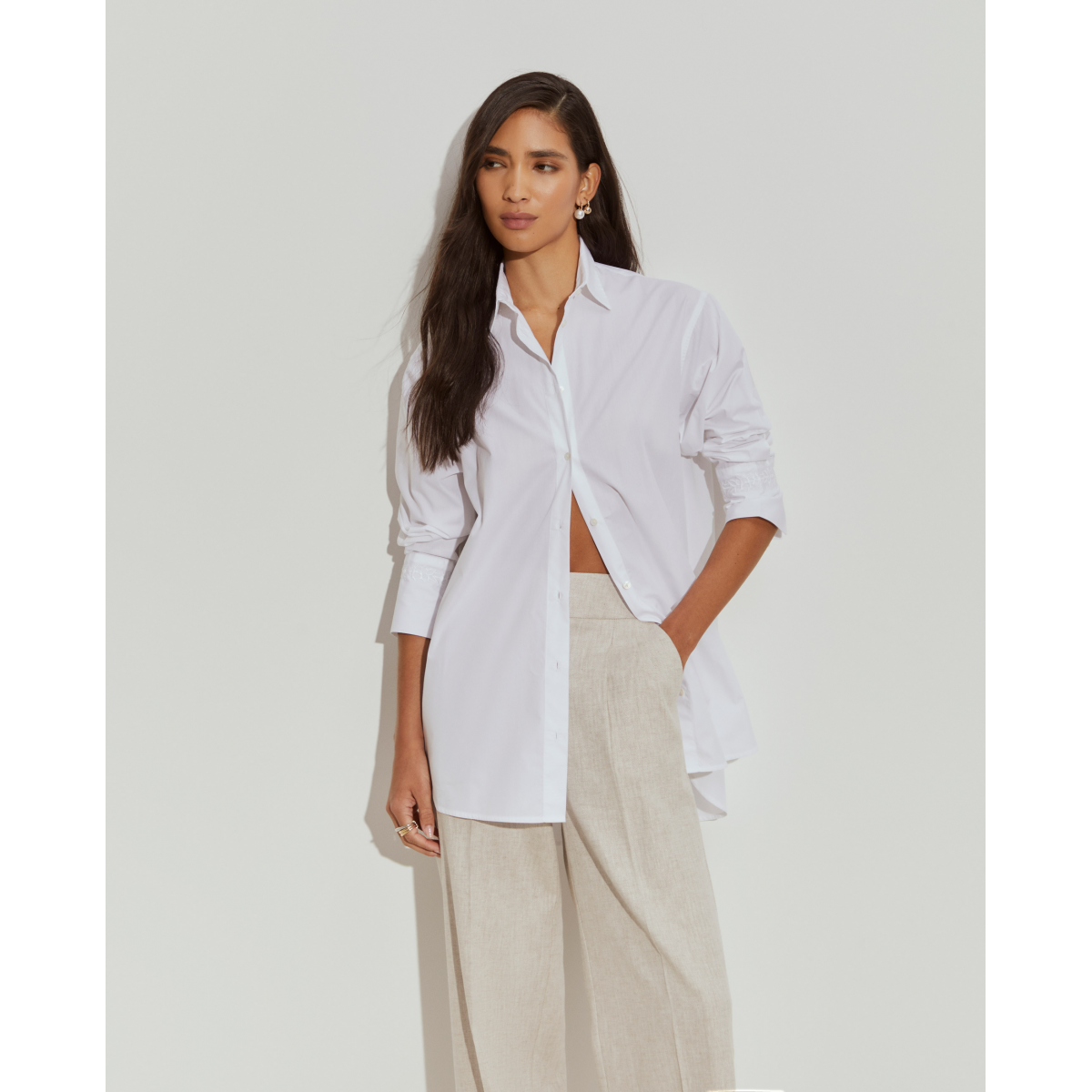 Oversize cotton shirt - LP005816_001 - LION OF PORCHES