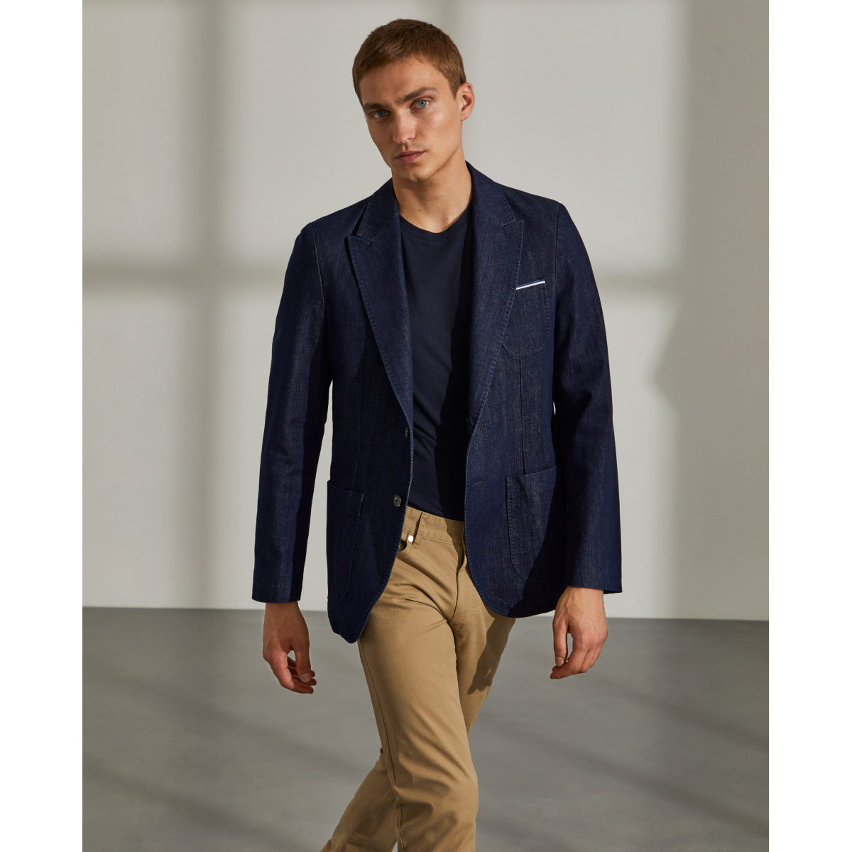 Blazer para homem slim fit denim com bolsos - LP000271_580 - LION OF ...