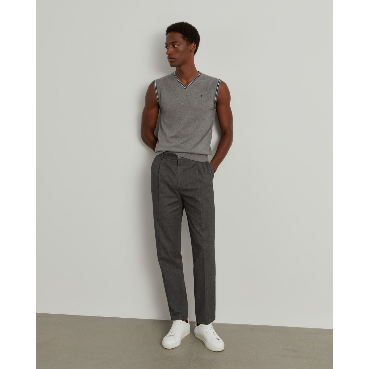 Regular fit chino pants with drawstring - LP004858_985 - LION OF PORCHES