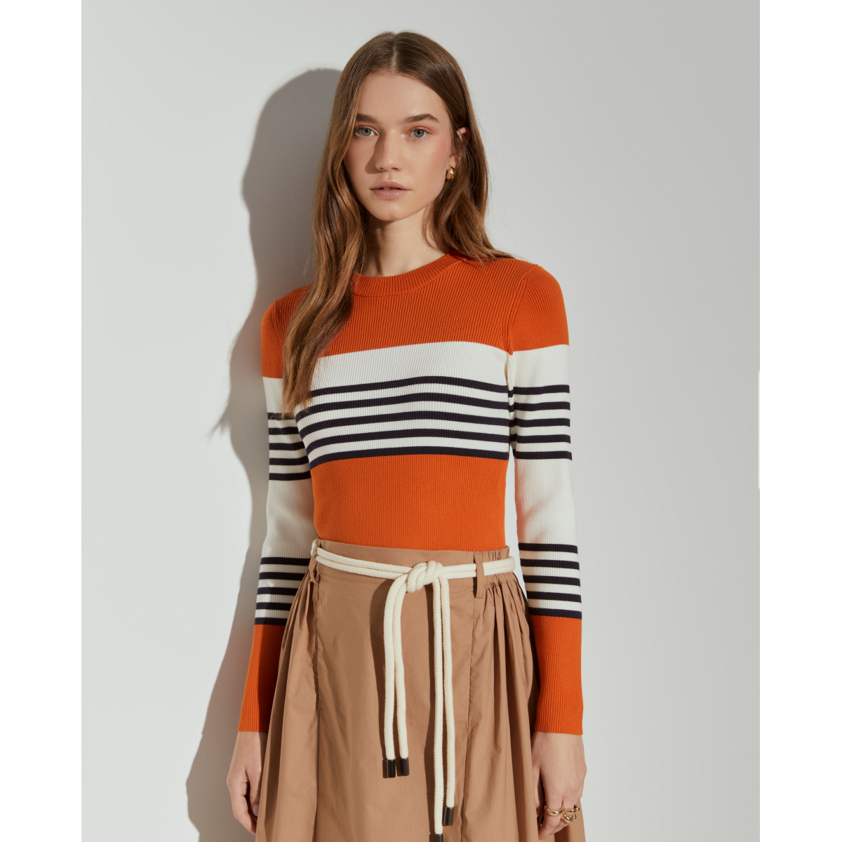 Ribbed striped sweater - LP005611_227 - LION OF PORCHES