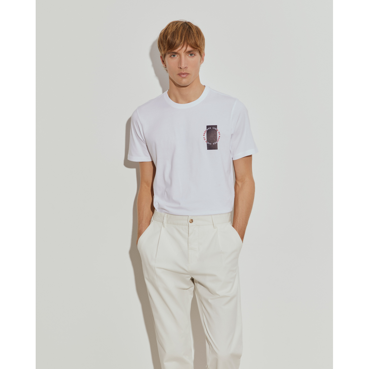 Short sleeve cotton t-shirt - LP005973_001 - LION OF PORCHES